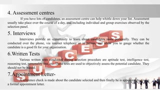 selection process in HR | PPTX | Resume Writing and Advice | Job Search