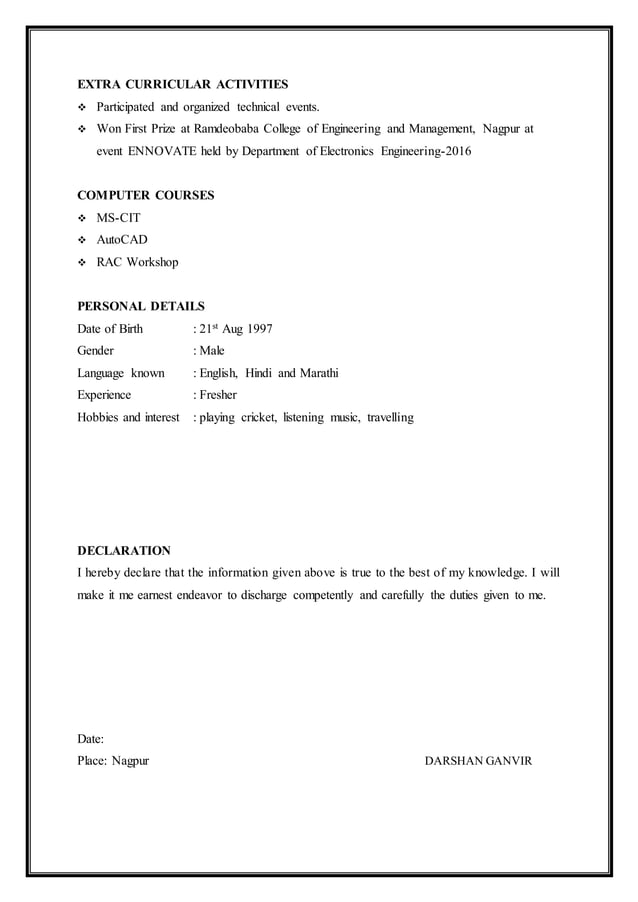 Darshan resume | PDF