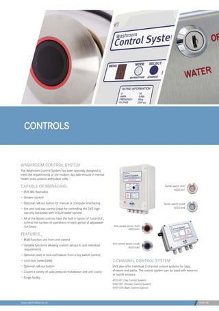 Dart Valley Systems Anti Ligature Washroom Controls | PDF | Bath and ...