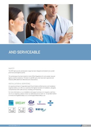 Dart Valley Systems Anti Ligature Washroom Controls | PDF