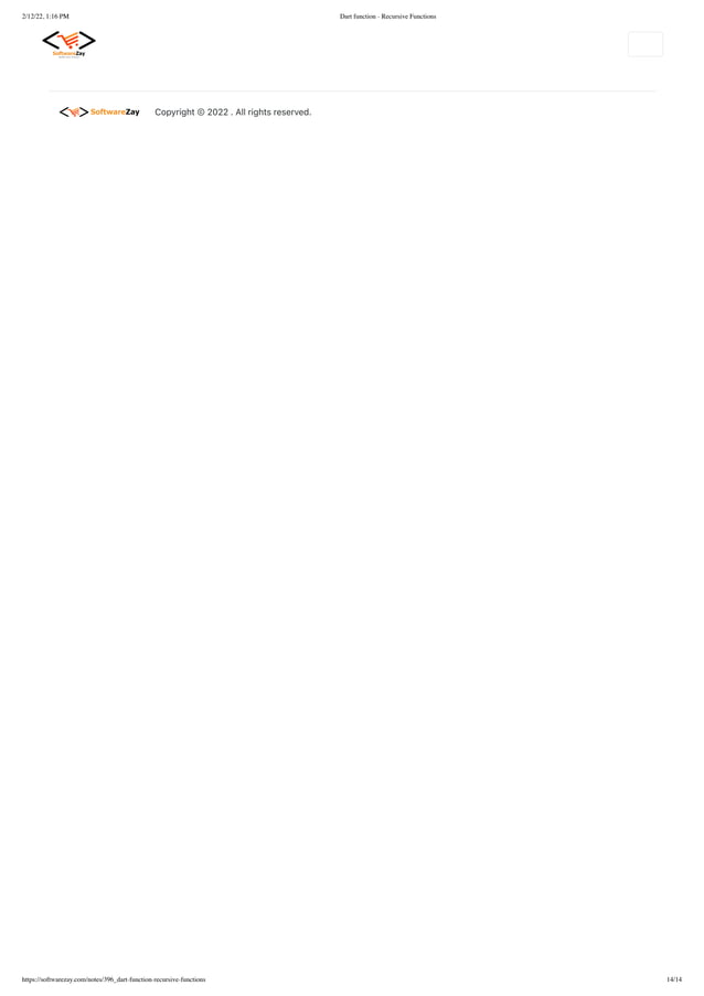 Dart Function Recursive Functions Pdf