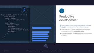 Dart Programming Language by Mark John Lado | PPT