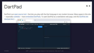 Dart Programming Language by Mark John Lado | PPT