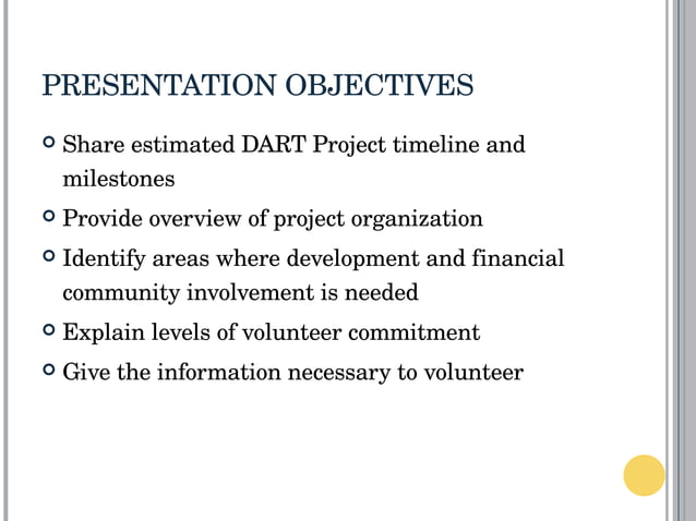 UM DART Project Organization | PPT