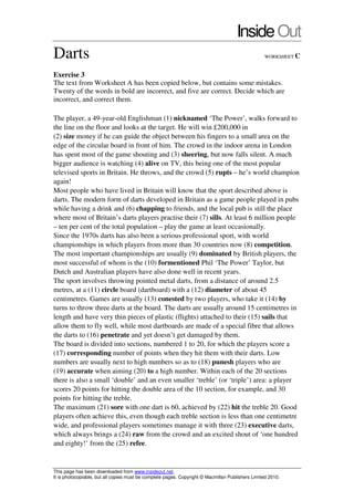 Darts Students | PDF | Darts | Sports