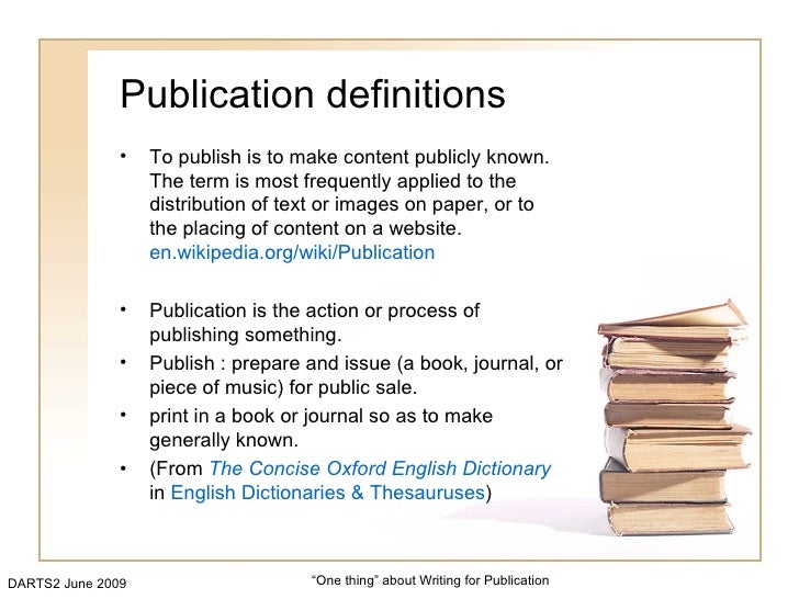 DARTS2 Writing for Publication