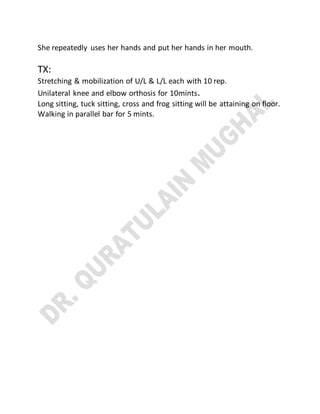 PHYSICAL THERAPY ASSESSMENT REPORT | PDF