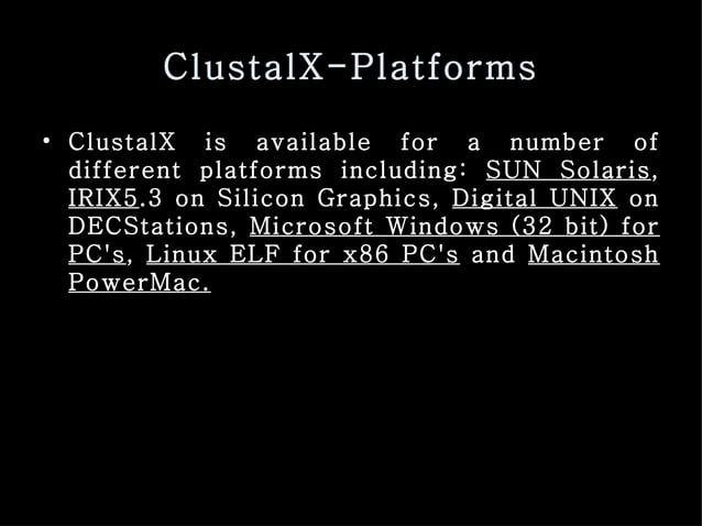 Clustal X | PPT | Computing | Technology & Computing