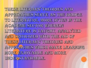 Literary Theory presentation slides pptx | PDF
