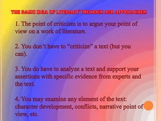 Literary Theory presentation slides pptx | PDF