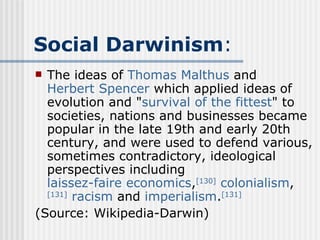Darwin, Racism And Genocide | PPT