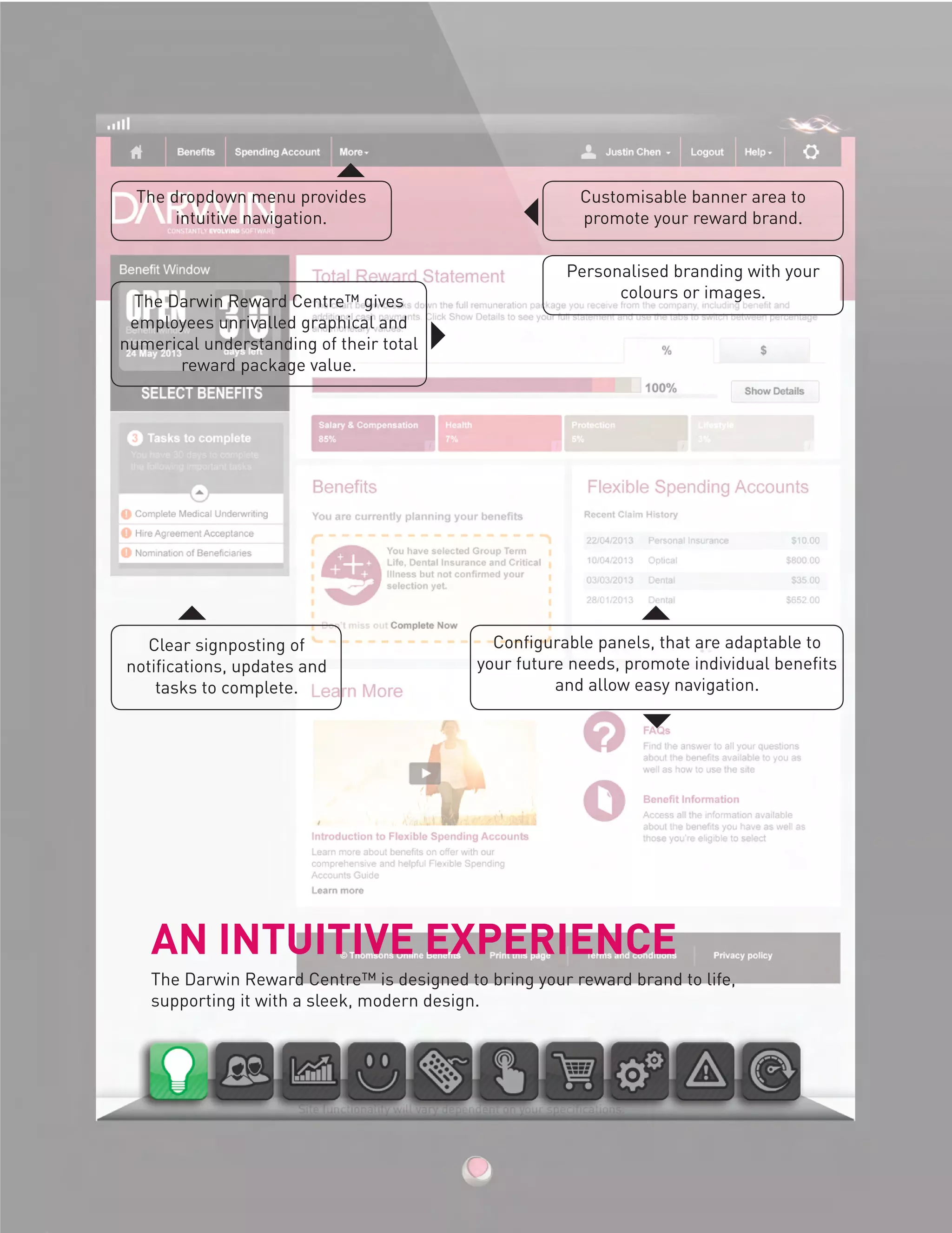 Global benefits and employee engagement software Darwin | PDF