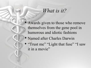 Darwin awards speech | PPT