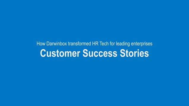 Darwinbox HCM Overview - 2018 | PPTX