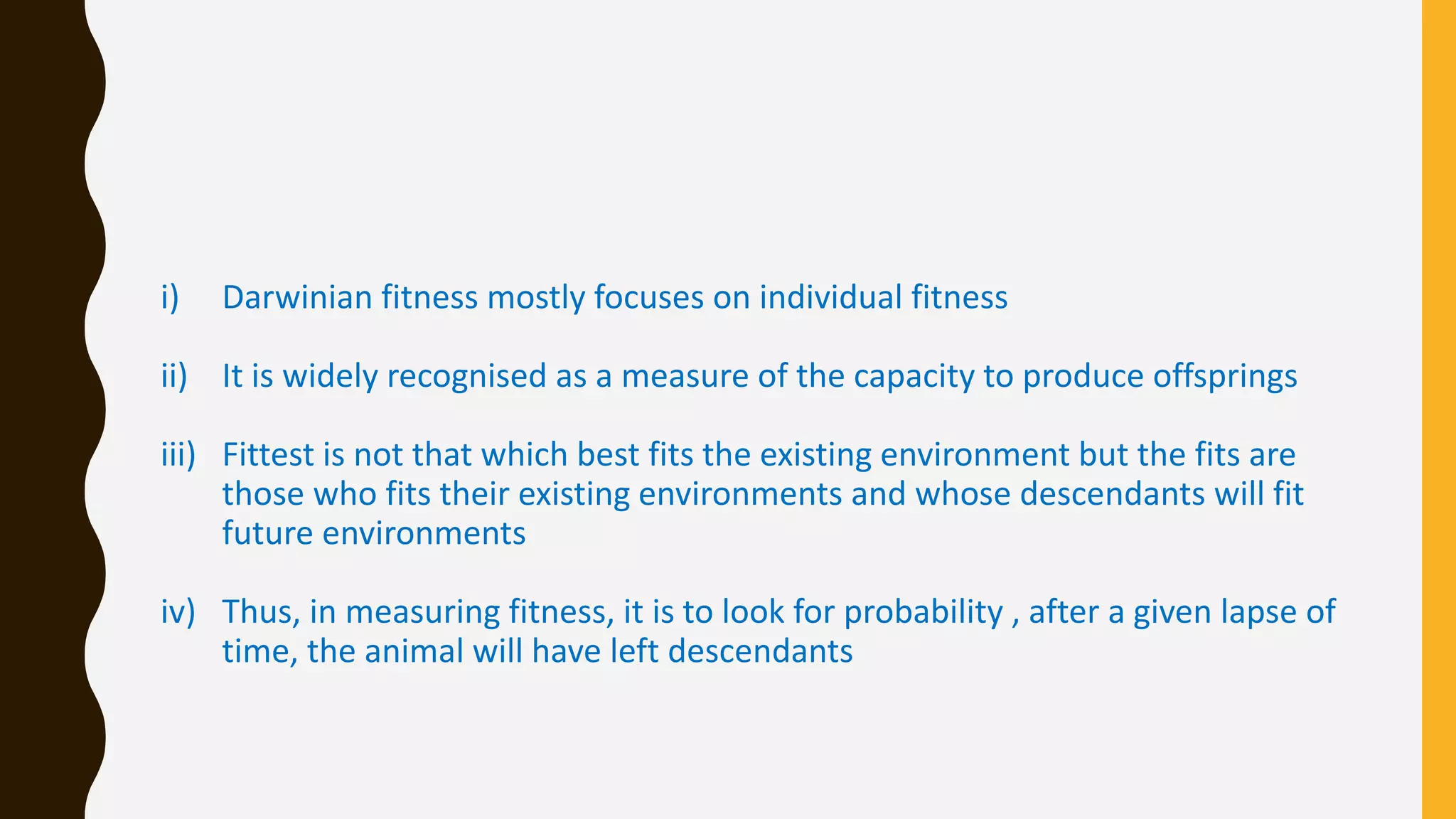 Darwinian fitness(animal behaviour) | PPTX