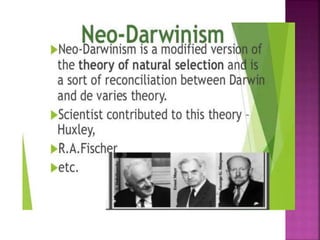 Darwinism and Neo Darwinism | PPTX