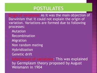Darwinism and Neo Darwinism | PPTX