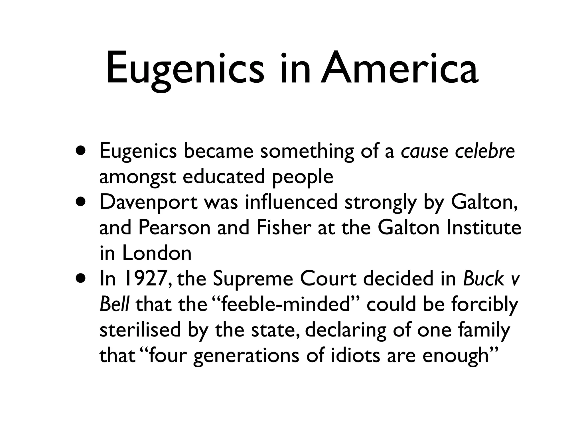 Darwinism and eugenics | PDF