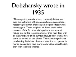 Darwinism and eugenics | PDF | Biological Sciences | Science