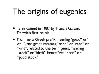 Darwinism and eugenics | PDF | Biological Sciences | Science