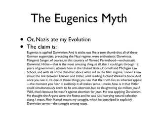 Darwinism and eugenics | PDF | Biological Sciences | Science