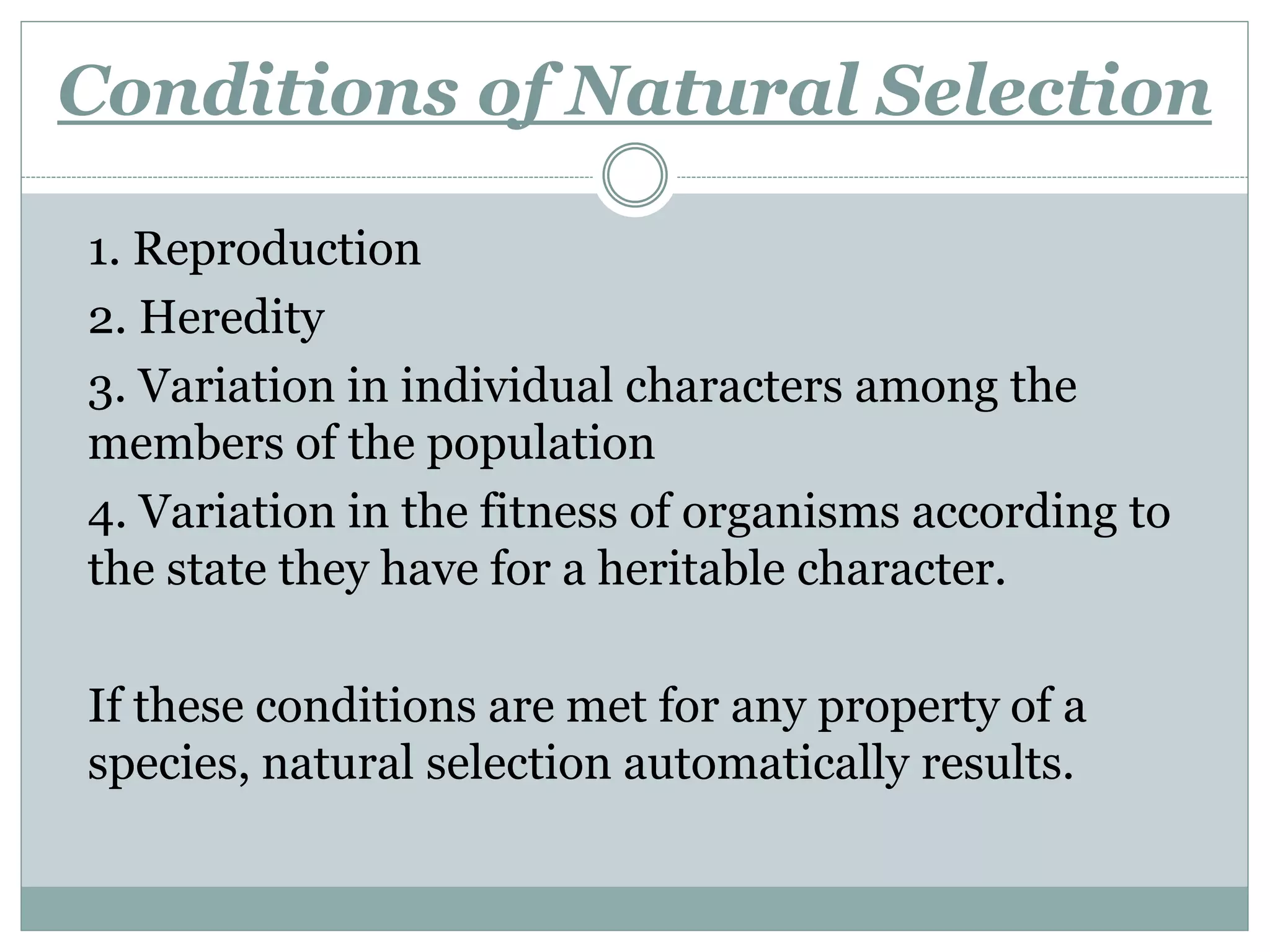 Darwinism and natural selection | PPTX