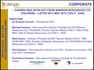 Darwin Resources Corporate Presentation | PDF