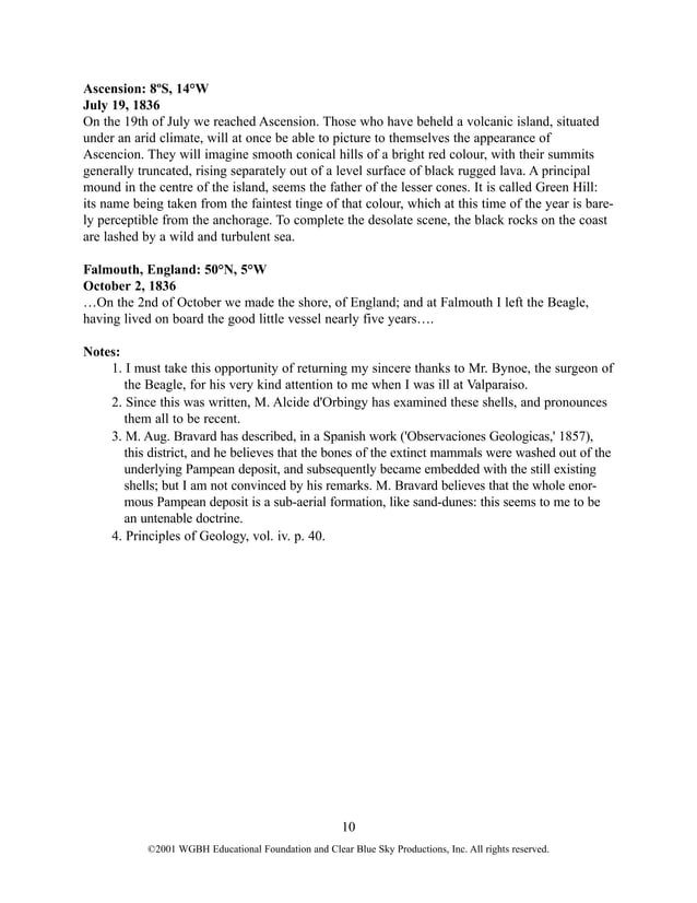 Darwins excerpts | PDF | Geology | Science