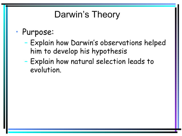 Darwins theory | PPT