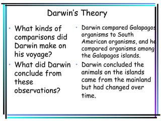 Darwins theory | PPT