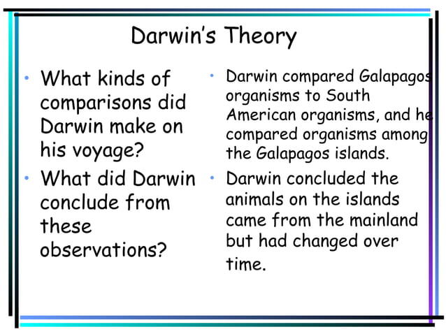 Darwins theory | PPT