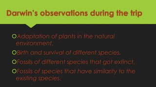 Darwin’s theory of evolution | PPTX