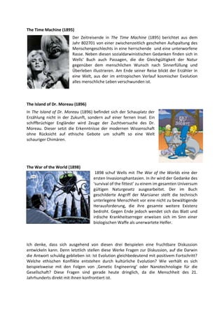 Darwin und H. G. Wells - Evolutionstheorie in der Science Fiction.pdf ...