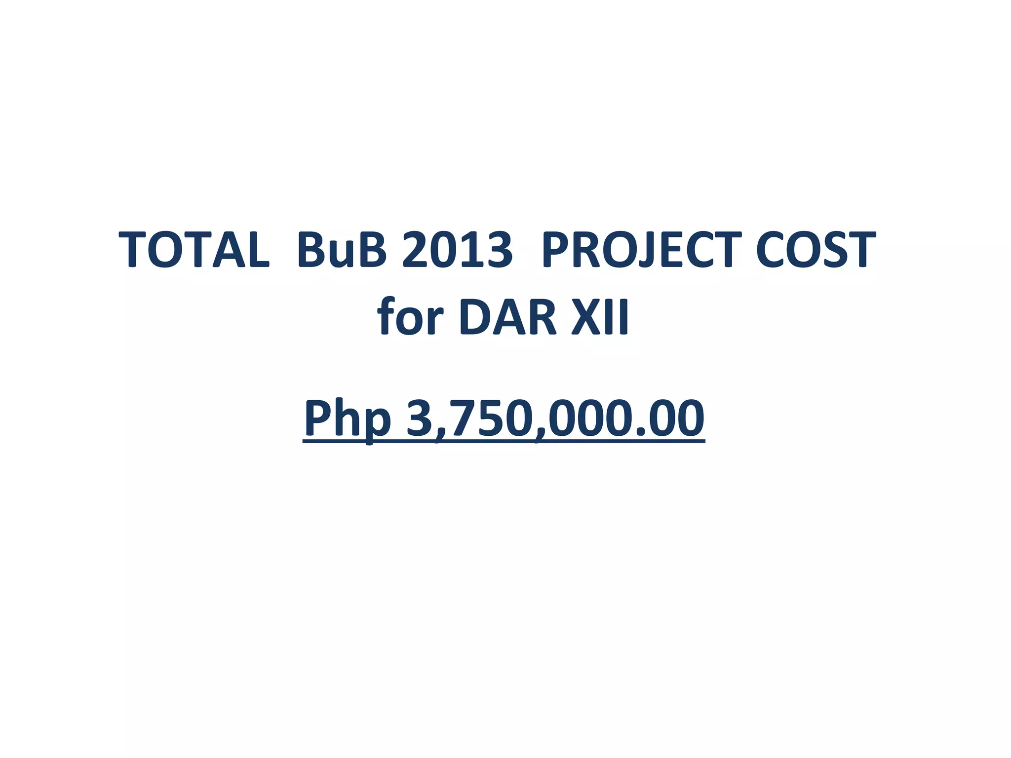 Dar xii status of bub 2013 presentation | PPT