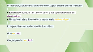 What is a pronoun? Pronoun Presentations | PPTX