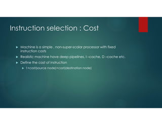 Issues in the design of Code Generator | PDF