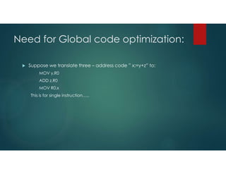 Issues in the design of Code Generator | PDF