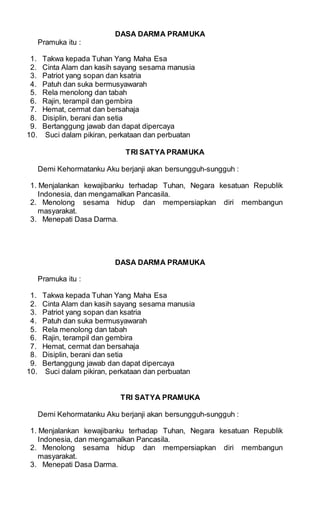 Dasa darma pramuka | DOCX