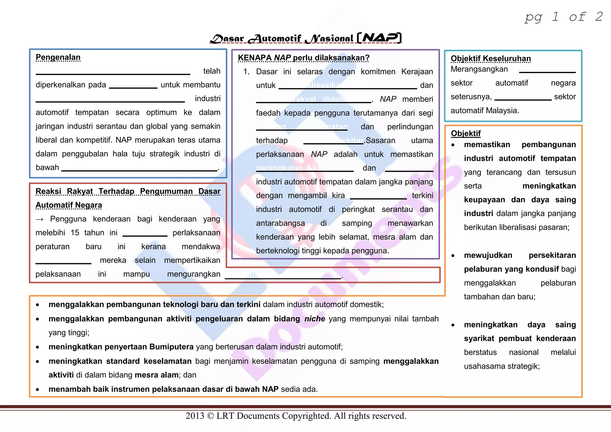 Dasar automotif Nasional (NAP) | PDF