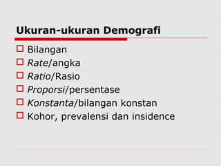 Dasar-dasar Demografi | PPT