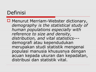 Dasar dasar-demografi | PPT