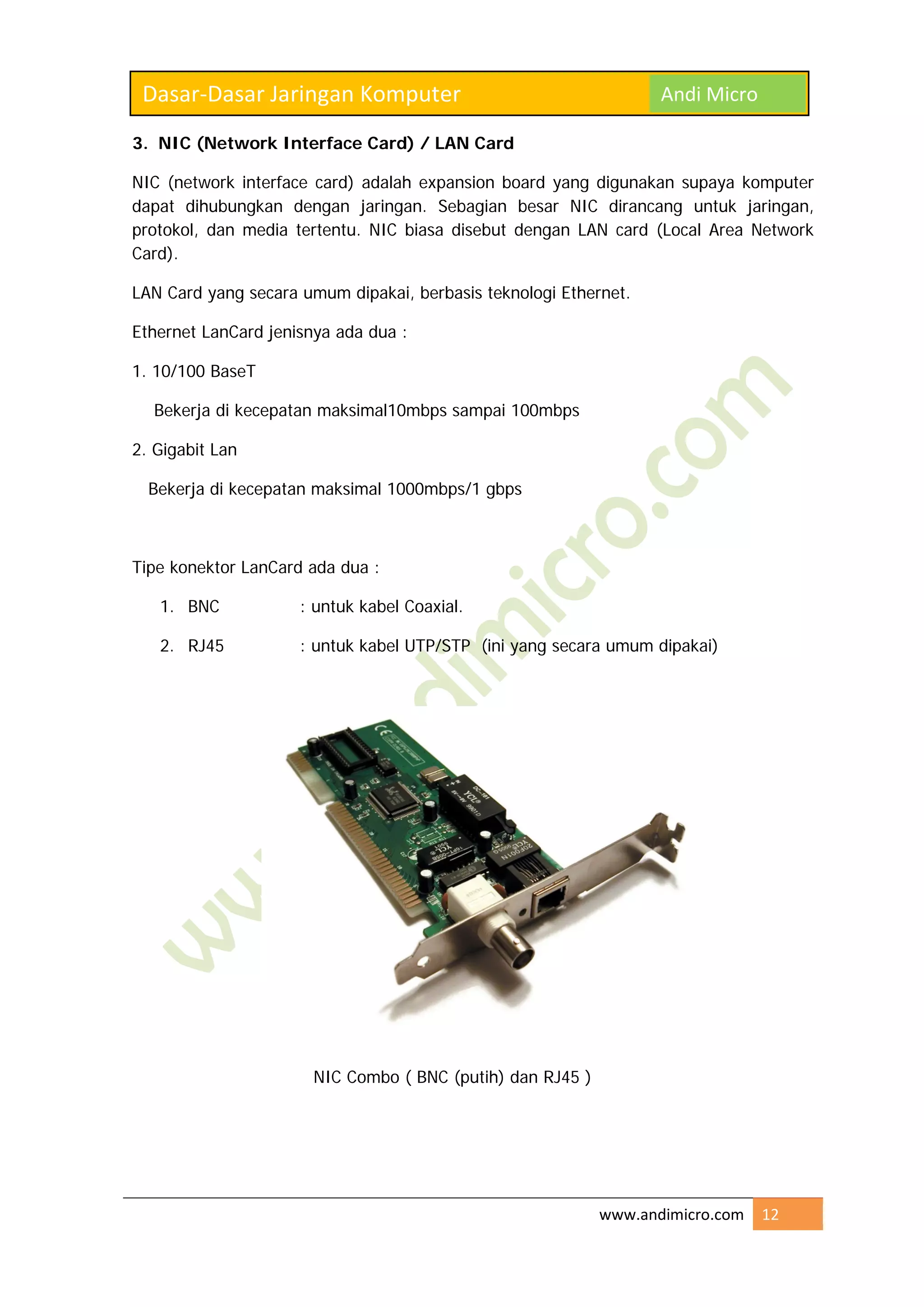 Dasar-dasar Jaringan Komputer (revisi-2012) | PDF