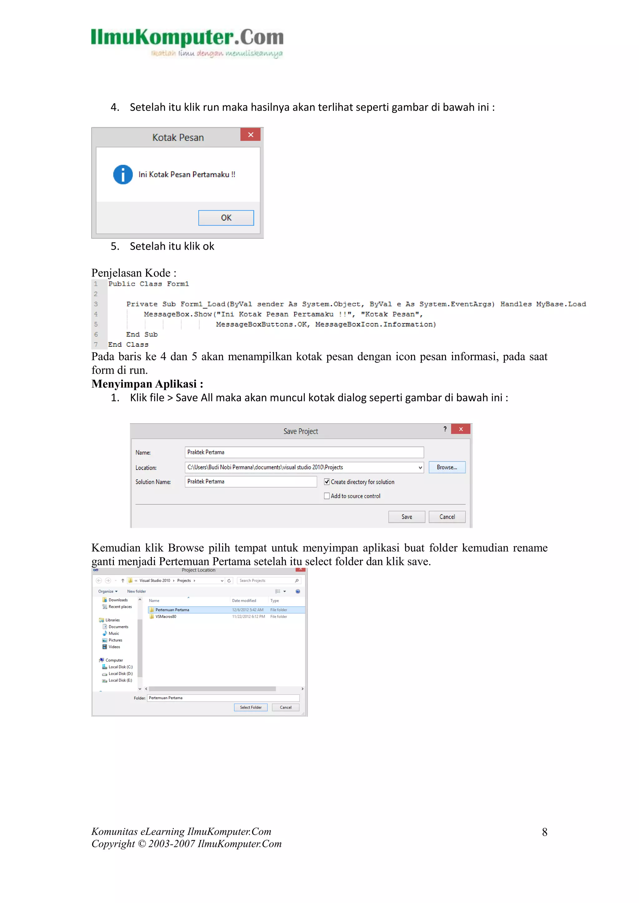 Dasar dasar-pemrograman-visual-studio-2010 | PDF