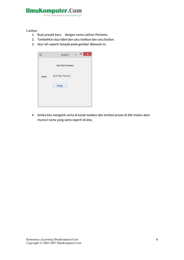 Dasar dasar-pemrograman-visual-studio-2010 | PDF