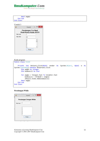 Dasar dasar-pemrograman-visual-studio-2010 | PDF