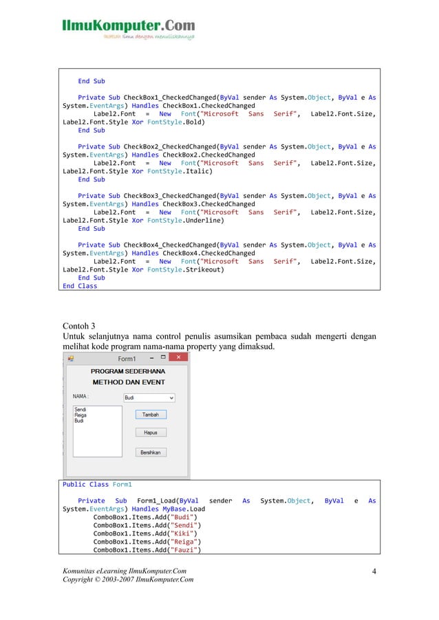 Dasar dasar-pemrograman-visual-studio-2010 | PDF
