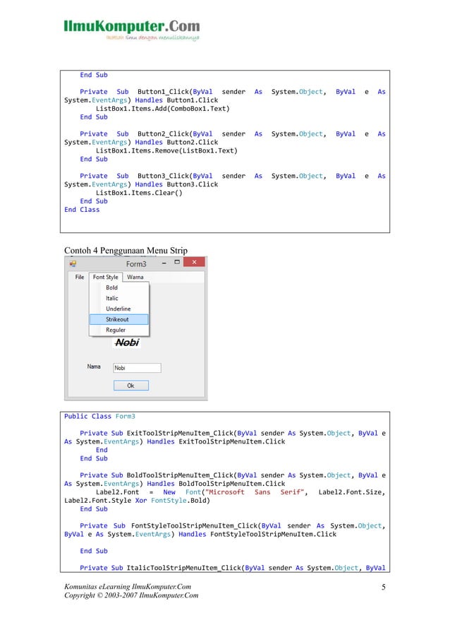 Dasar dasar-pemrograman-visual-studio-2010 | PDF