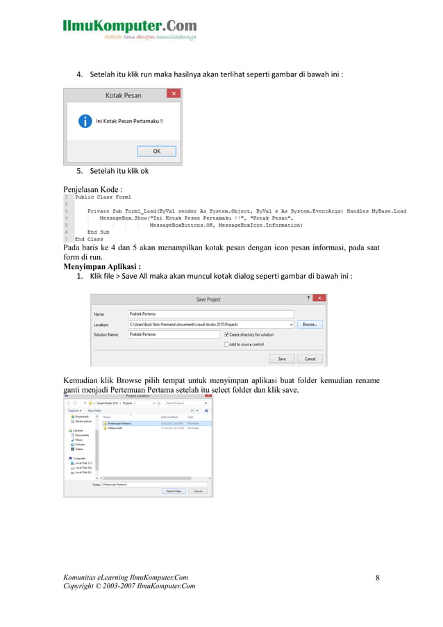 Dasar dasar-pemrograman-visual-studio-2010 | PDF