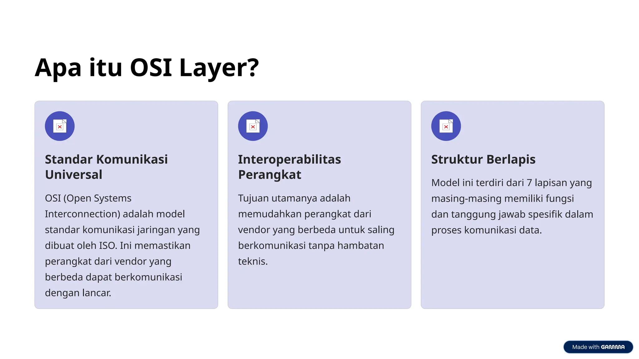 OSI LAYER - DASAR-DASAR TEKNIK JARINGAN KOMPUTER DAN TELEKOMUNIKASI | PPTX