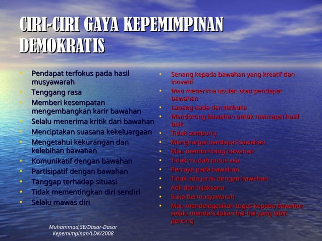 dasar dasar kepemimpinan untuk masa depan | PPT